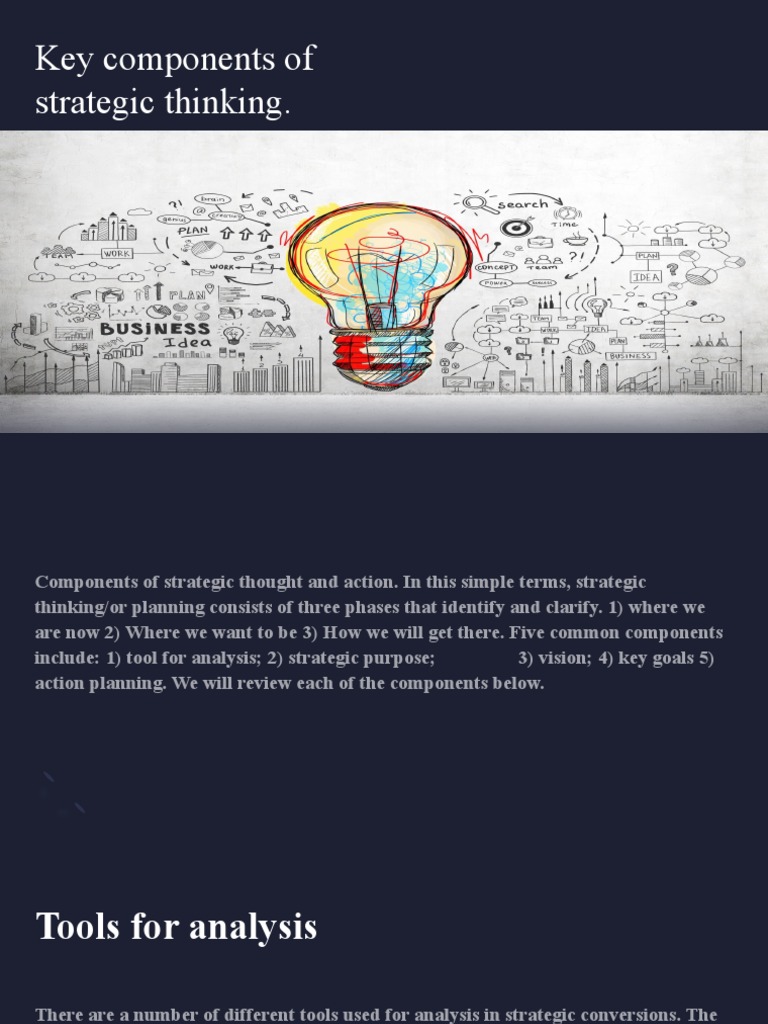 Key Component of Strategic Thinking-Charlene | PDF | Business | Self ...