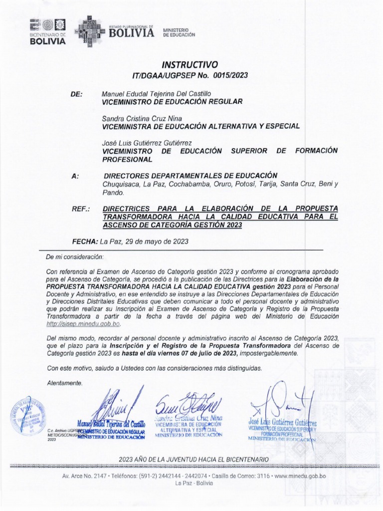 Directrices para La Elaboración de La Propuesta Transformadora 2023 | PDF Directrices para La Elaboración de La Propuesta Transformadora 2023 | PDF