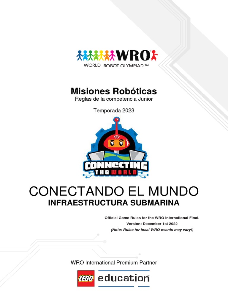 Misiones Roboticas Junior de WRO 2023 | PDF