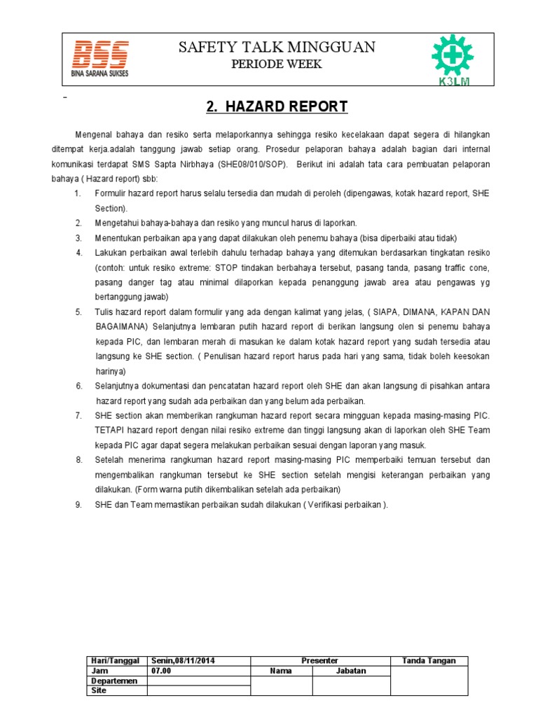 Hazard Report | PDF