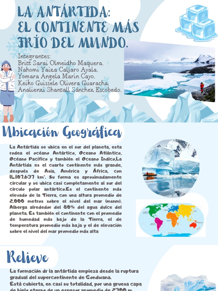 Antártida: El Continente Más Frío y Alto | PDF | Antártida | Tierra