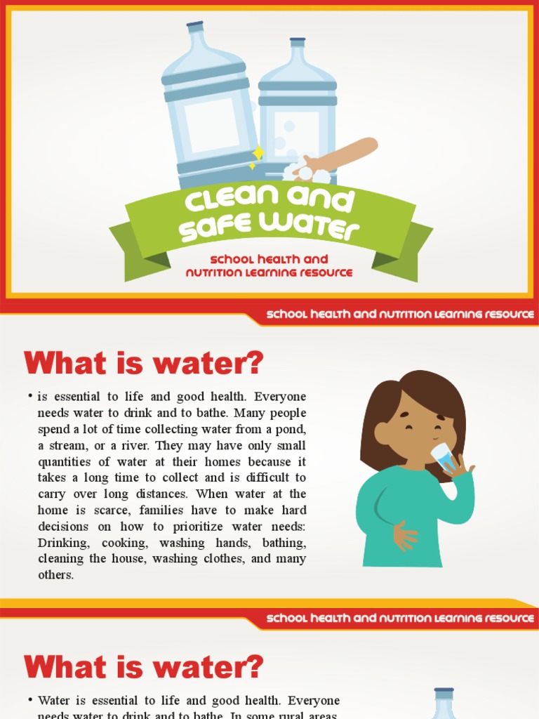 SHN Learning Resource - PPT - Clean and Safe Water | PDF | Water ...