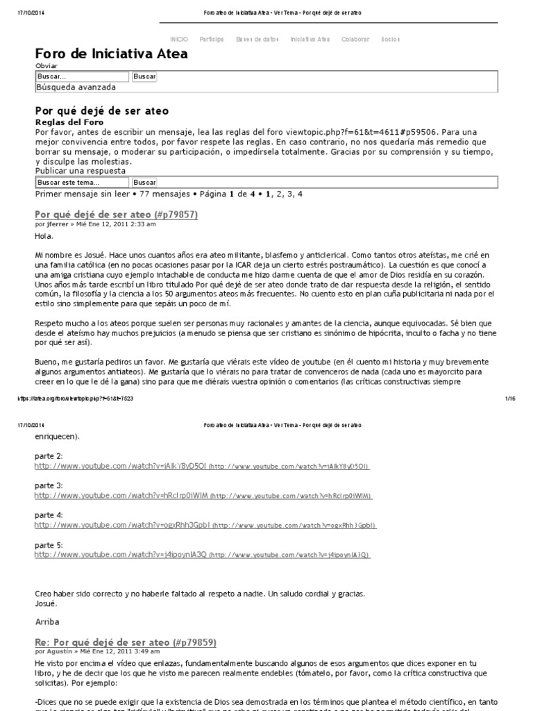Debate: Por qué dejé de ser ateo | PDF | Ateísmo | Dios