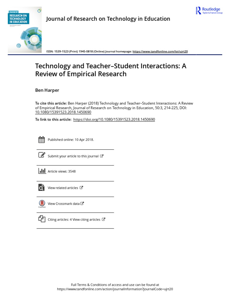 02-Technology and Teacher - Student Interactions - A Review of ...
