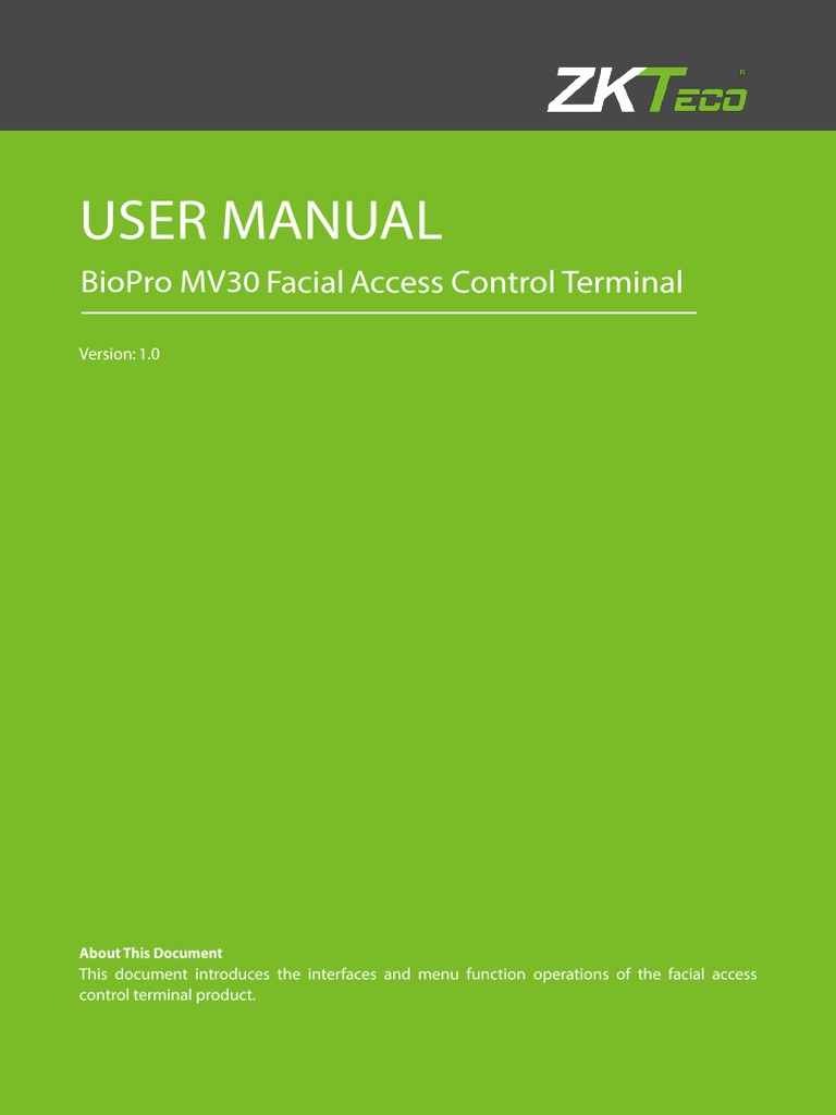 BioPro MV30 User Manual Overview | PDF