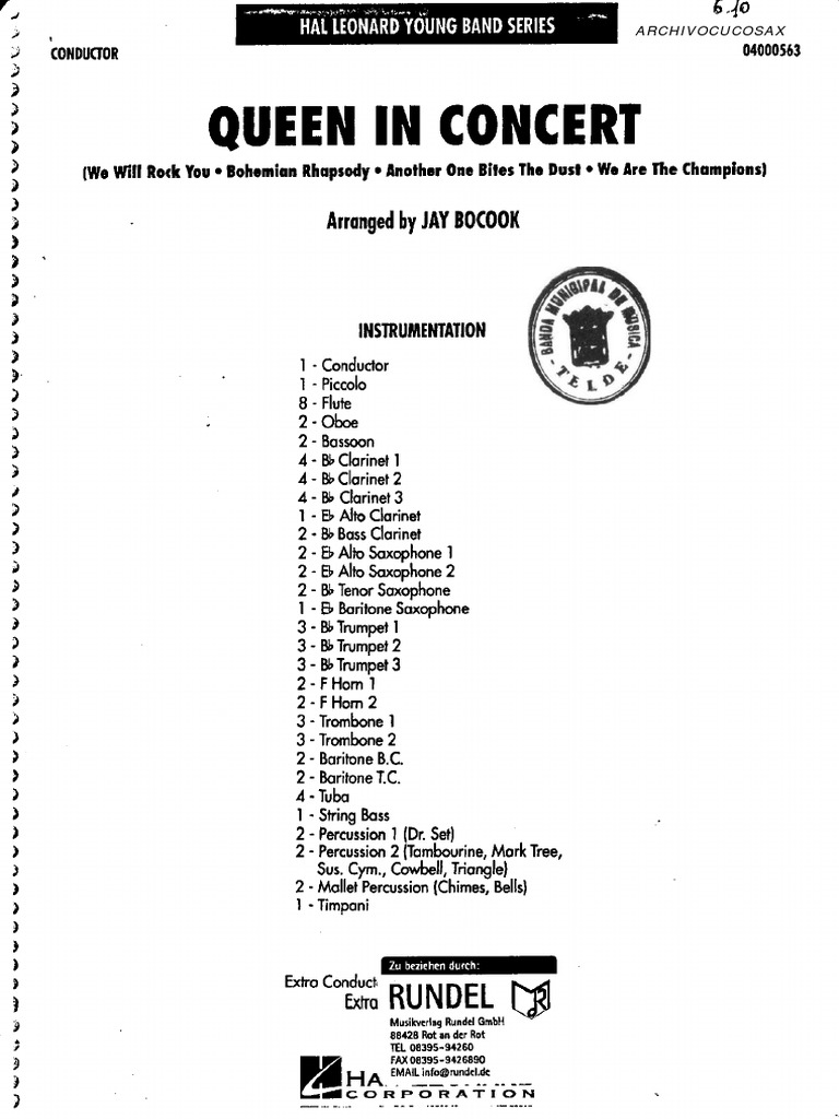Queen in Concert Band | PDF