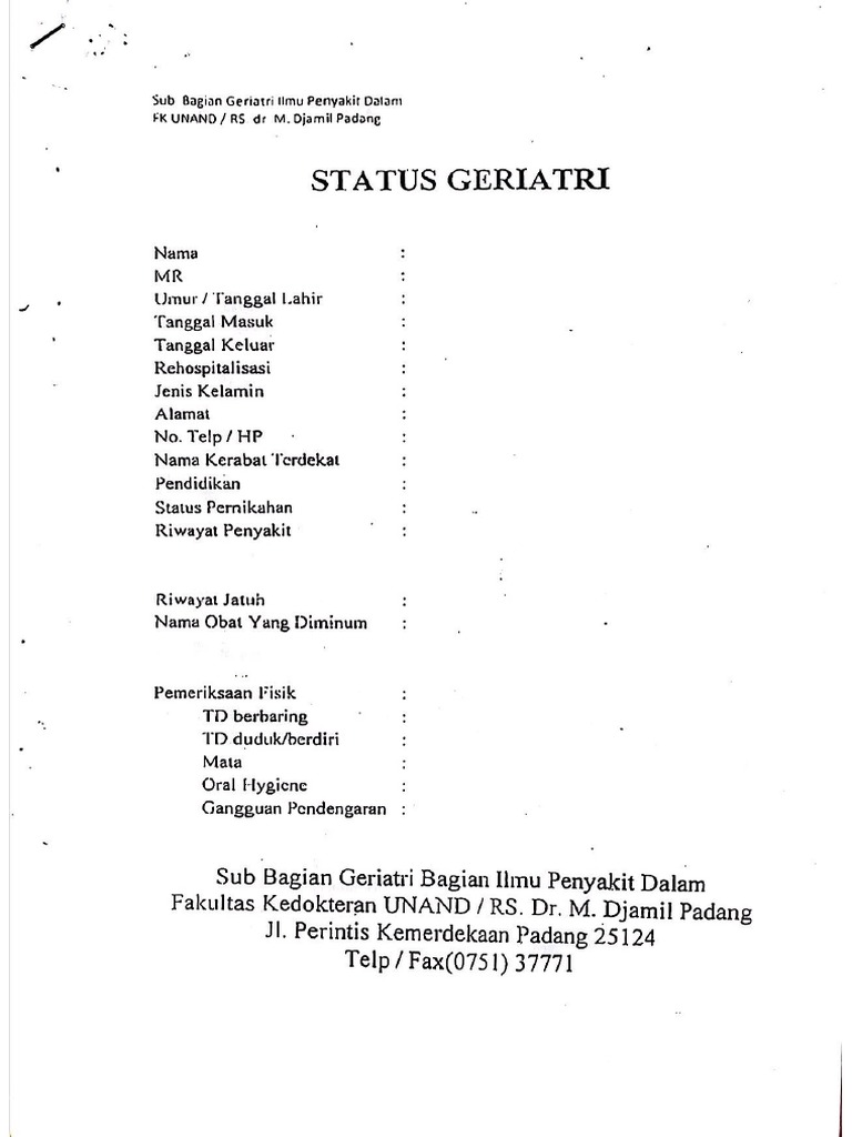 Status Geriatri | PDF