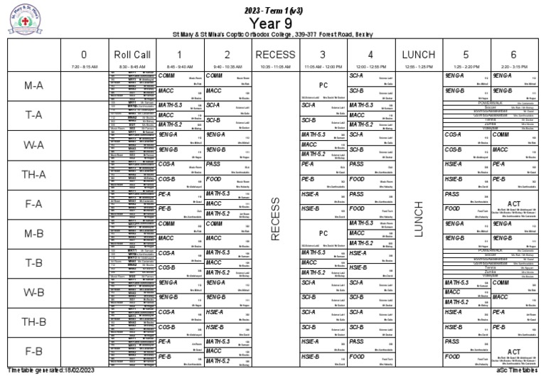 2023 Term 1 V3 YEAR 9 PDF Leisure Activities Leisure