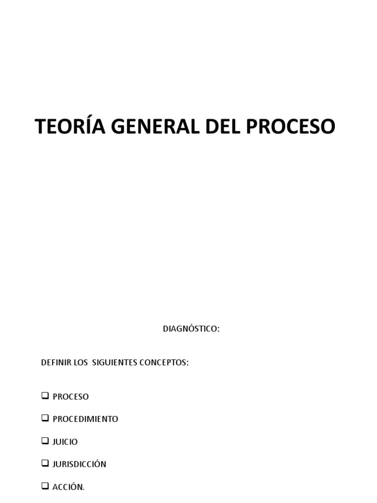 Diapositivas Teoria Del Proceso | PDF | Jurisdicción | Ley procesal