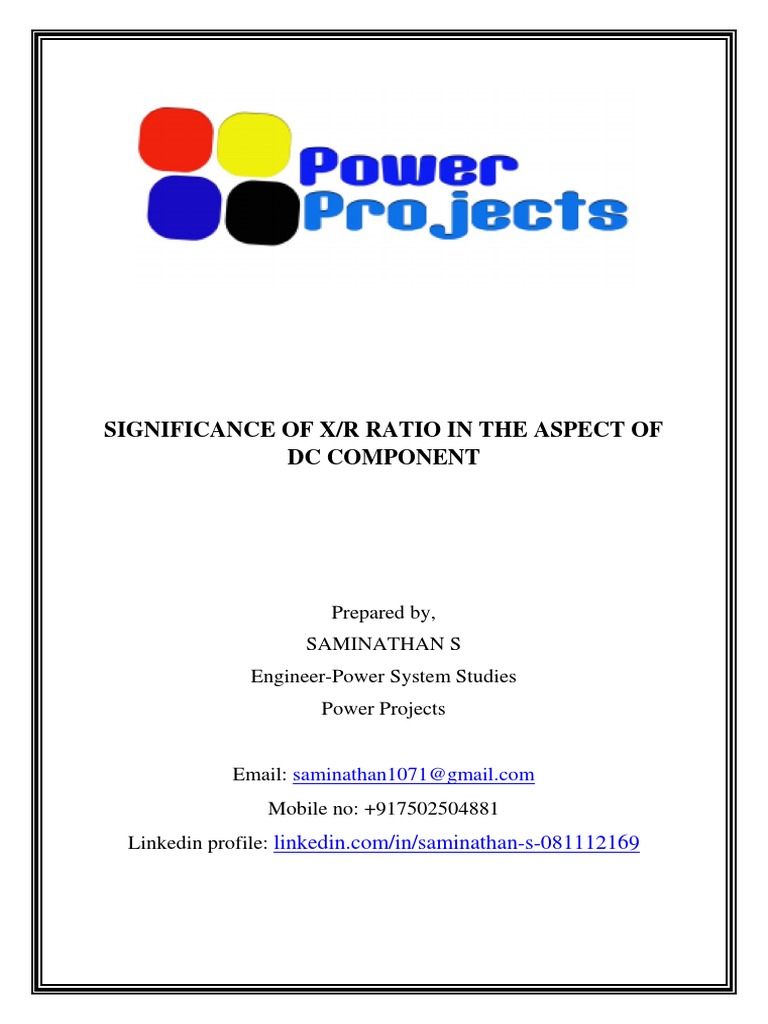 XR Ratio | PDF | Electrical Impedance | Electromagnetism