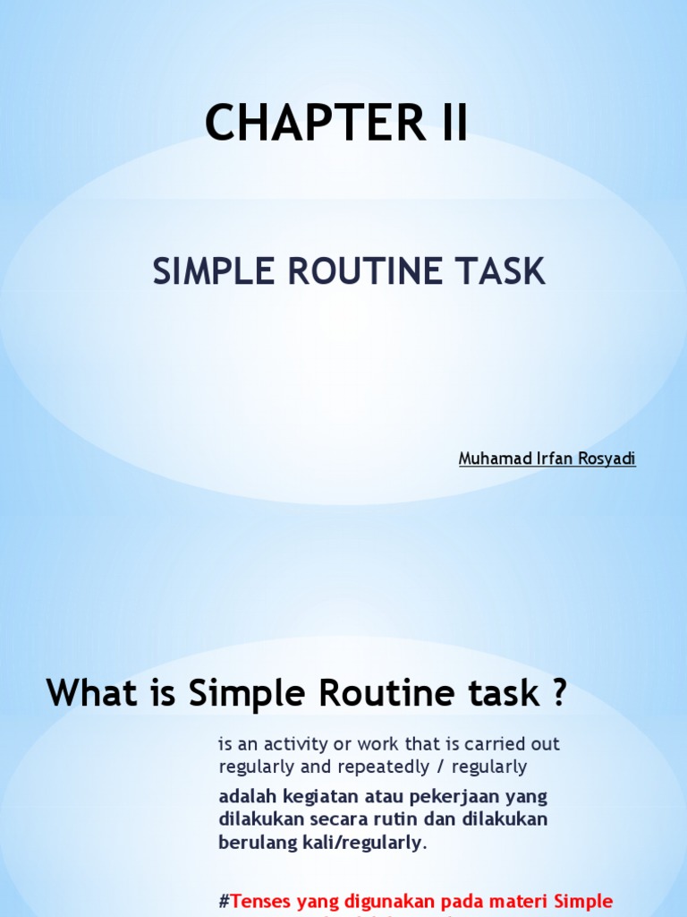 Simple Routine Task | PDF