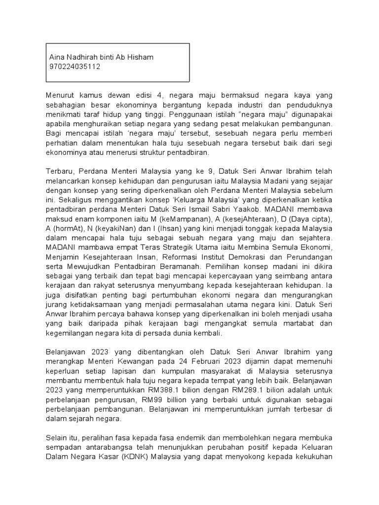 Esei Pendek | PDF