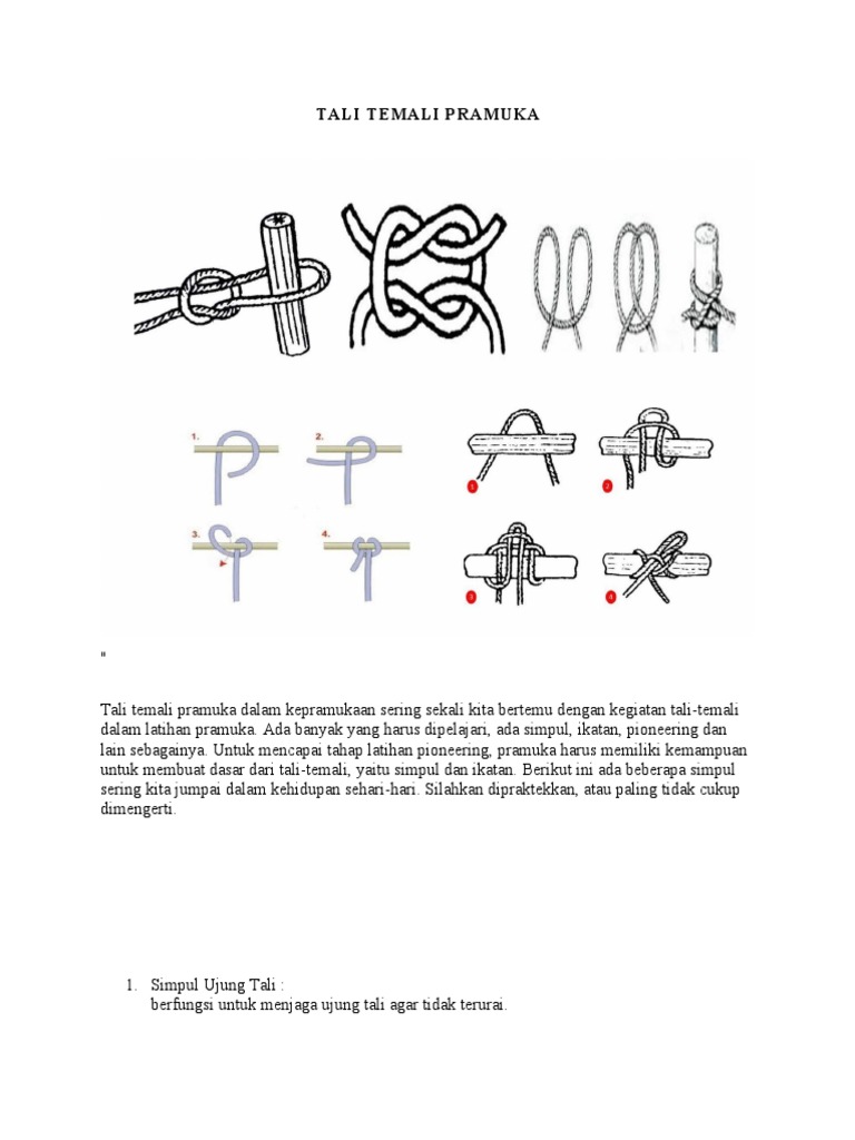 Tali Temali Pramuka | PDF