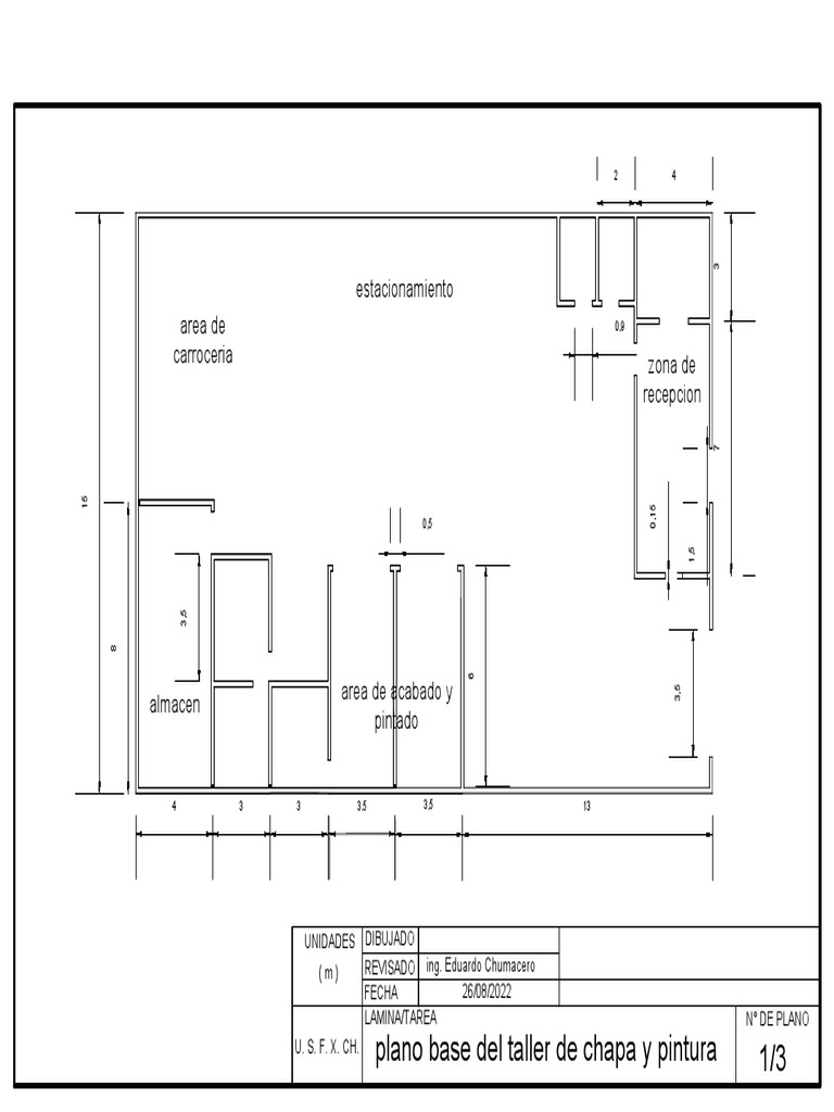 1-Plano Base Del Taller Mecanico de Chapa y Pintura | PDF
