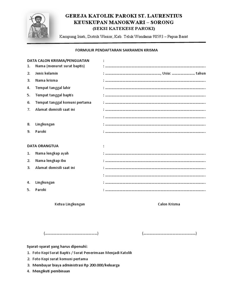 Formulir Krisma | PDF | Olahraga & Rekreasi