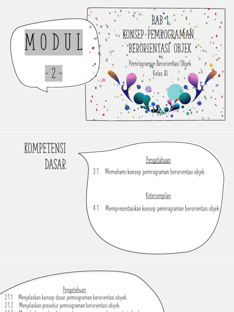 MODUL 2 - BAB 1 Konsep Pemrograman Berorientasi Objek | PDF