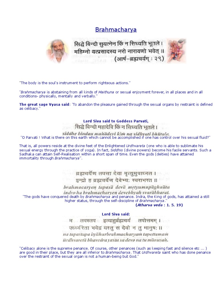 Brahmacharya | PDF | Sikhism | Religion And Belief