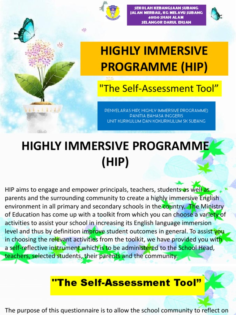 Highly Immersive Programme | PDF