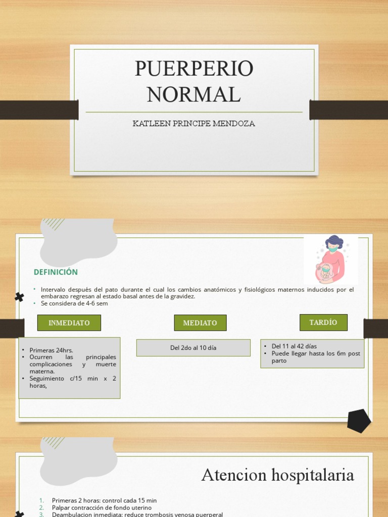 Puerperio Normal | PDF | Periodo posparto | El embarazo