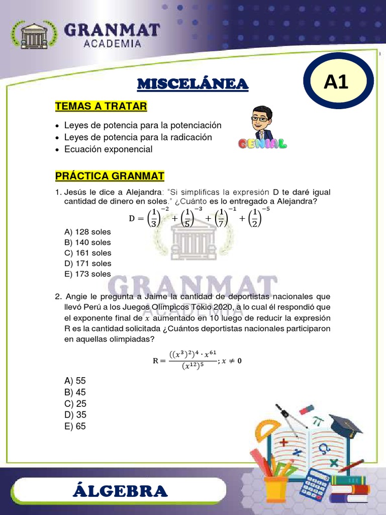 Ga1 - Miscelánea Álgebra | PDF