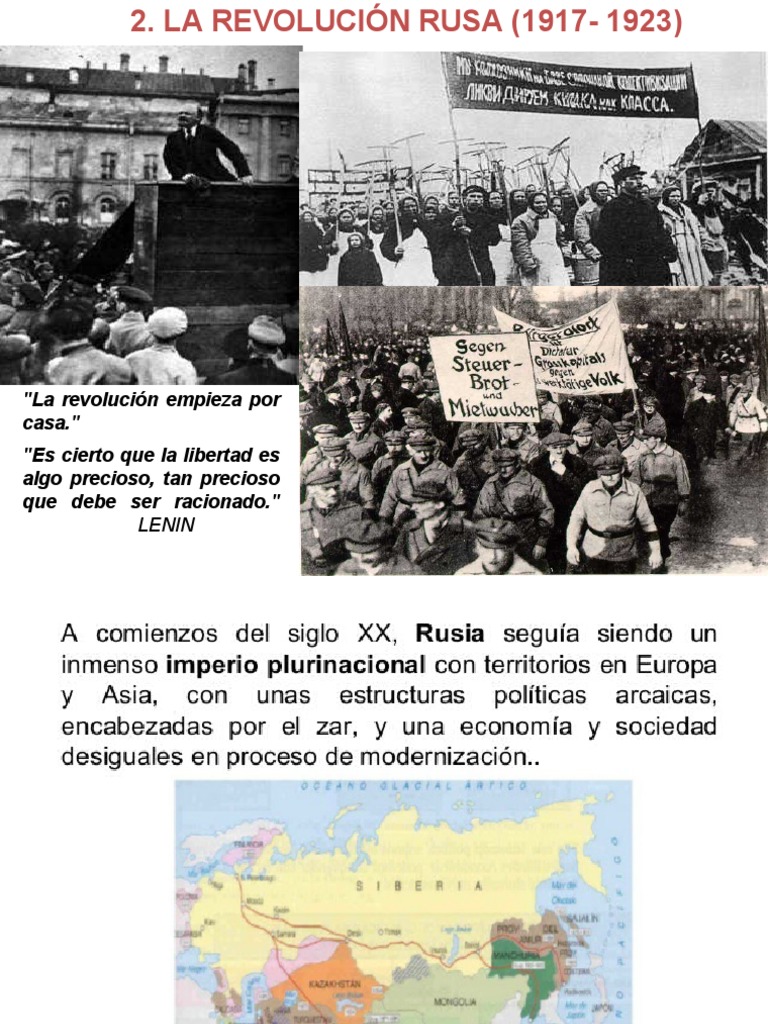 Clase La Revolucion Rusa | PDF | Vladimir Lenin | Imperio ruso
