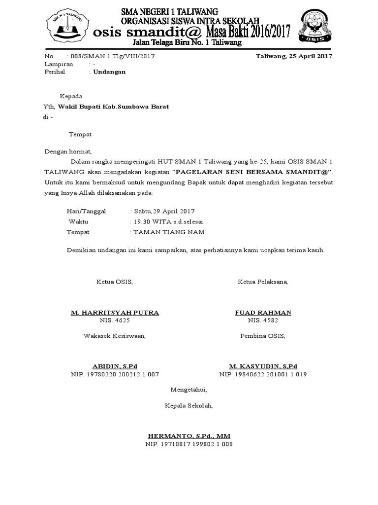 Surat UNDANGAN TAMU | PDF