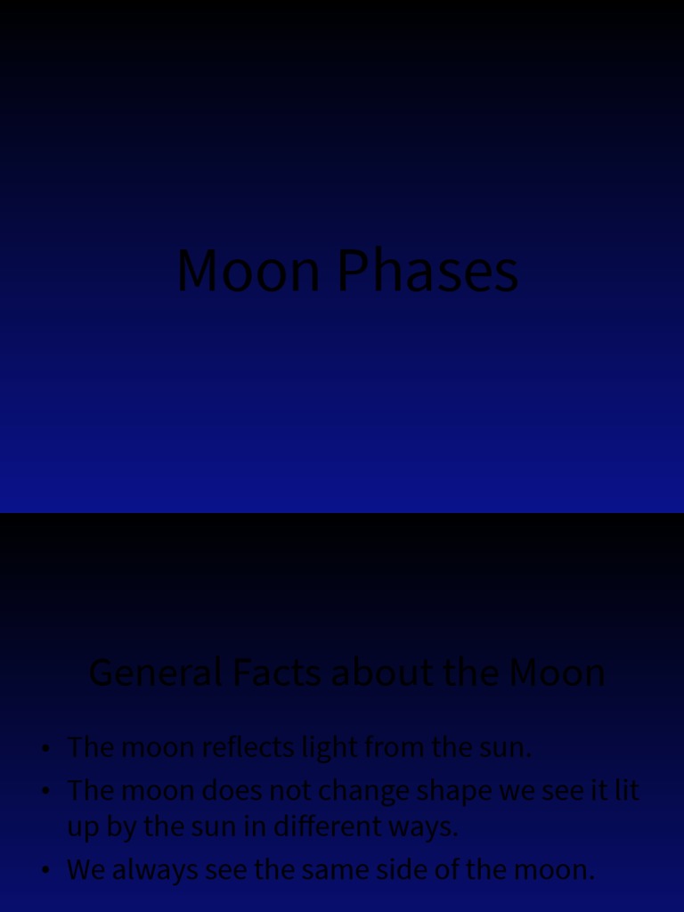Moon Phases | PDF