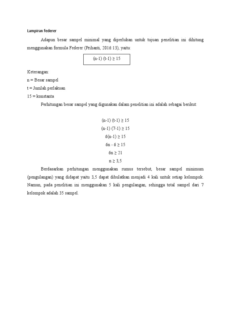 Lampiran Federer | PDF | Metode & Bahan Ajar | Sains & Matematika