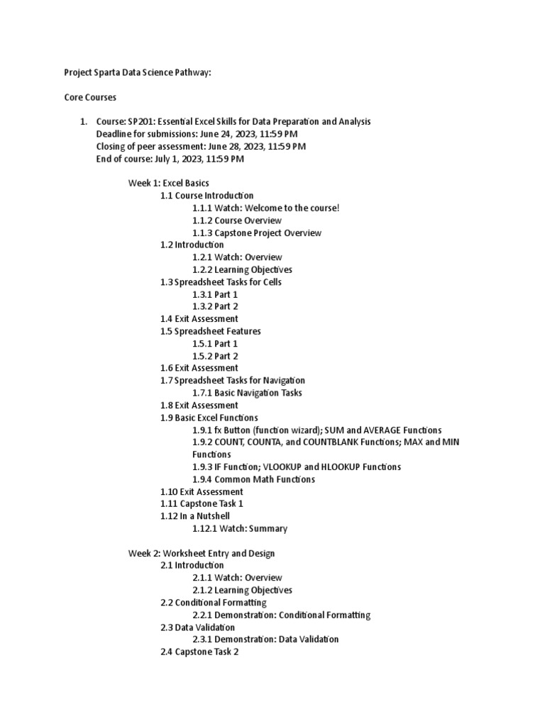 Essential Excel and Python Skills Course | PDF | Performance Indicator ...