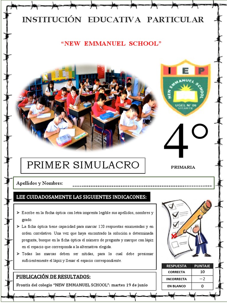 7. Simulacro 4to | PDF