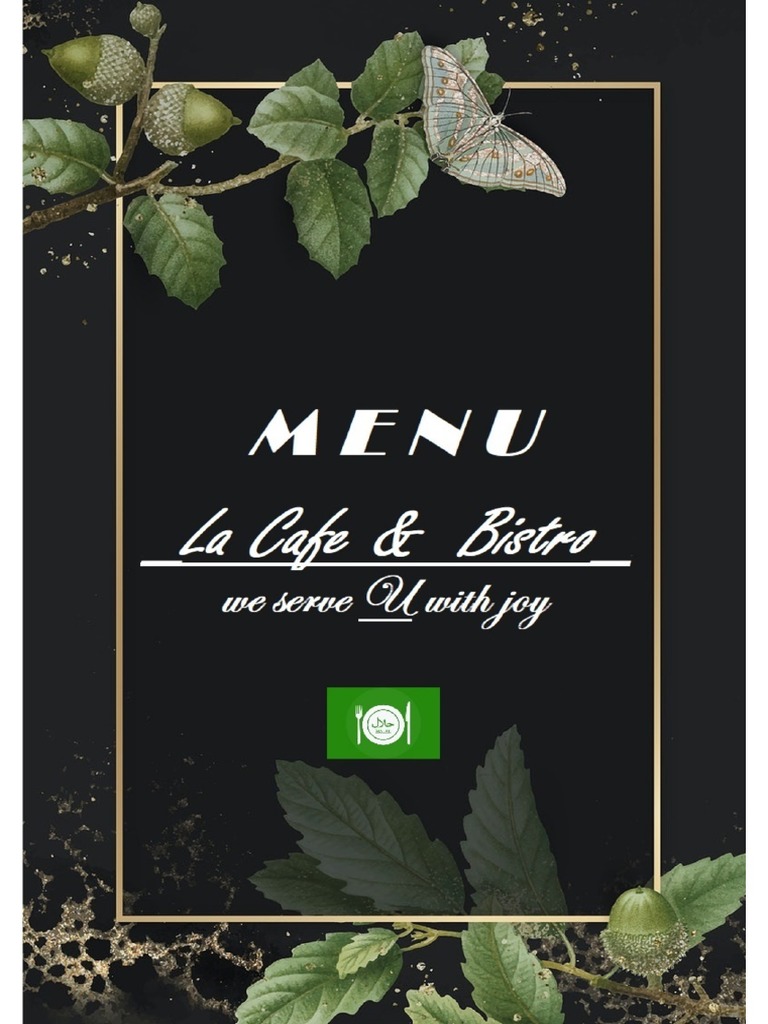 La Cafe & Bistro Menu | PDF
