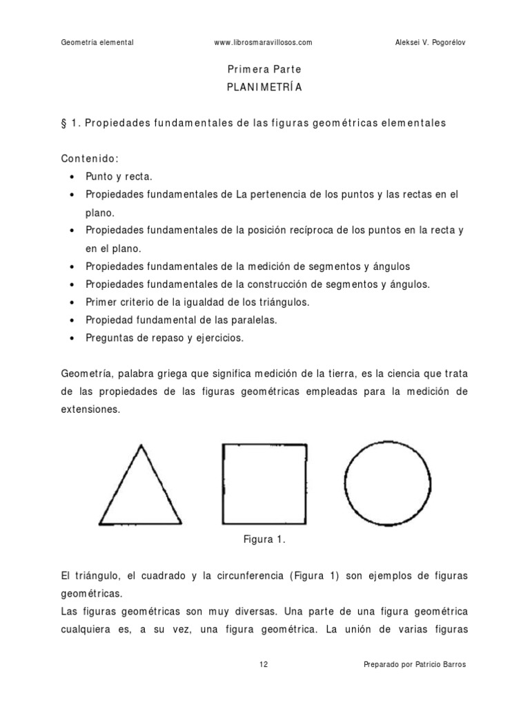 Fundamentos de Geometría Elemental | PDF | Geometría | Geometria plana)