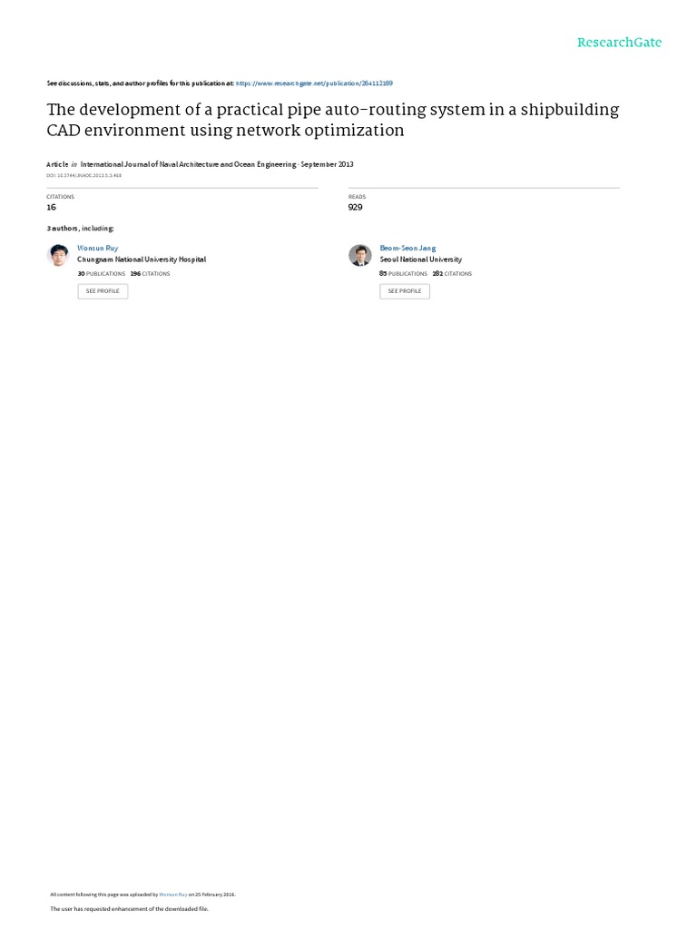 The Development of A Practical Pipe Auto-Routing S | PDF