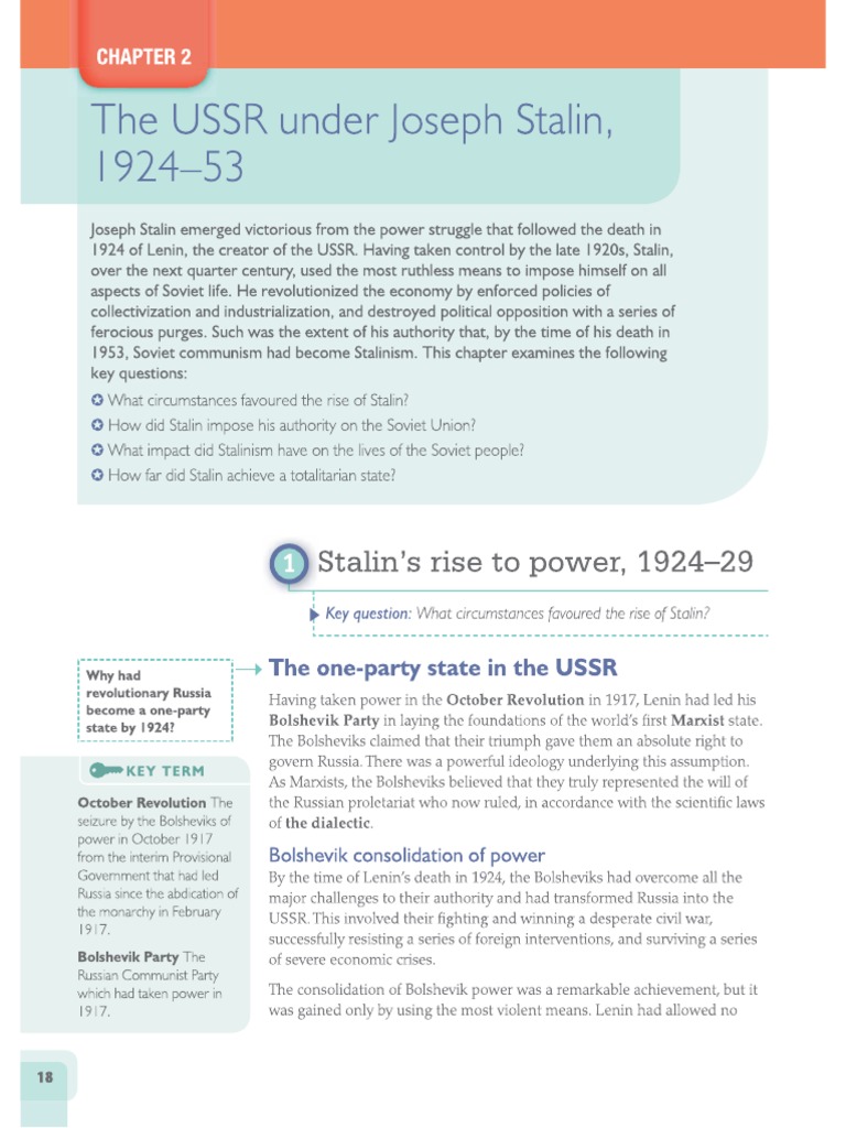 1 - Chaper 2 - The USSR Under Joseph Stalin 1924-53 | PDF