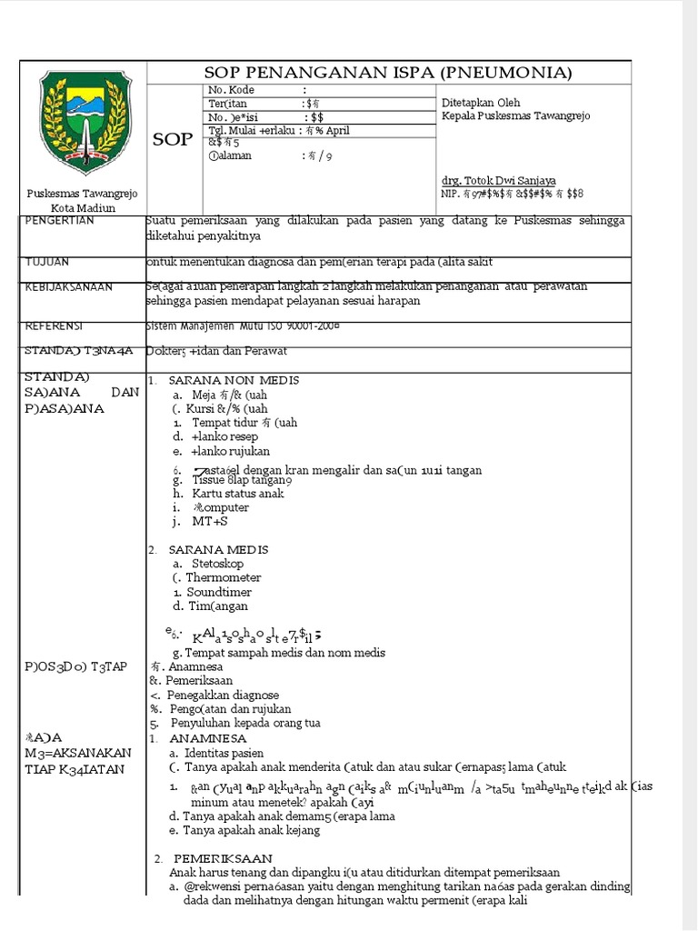 Dokumen - Tips Sop Ispa Pneumonia Dan Diare | PDF