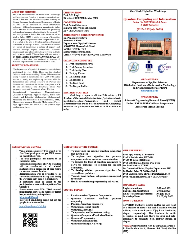 Karyashala QC Brochure 3 | PDF | Quantum Computing | Computing