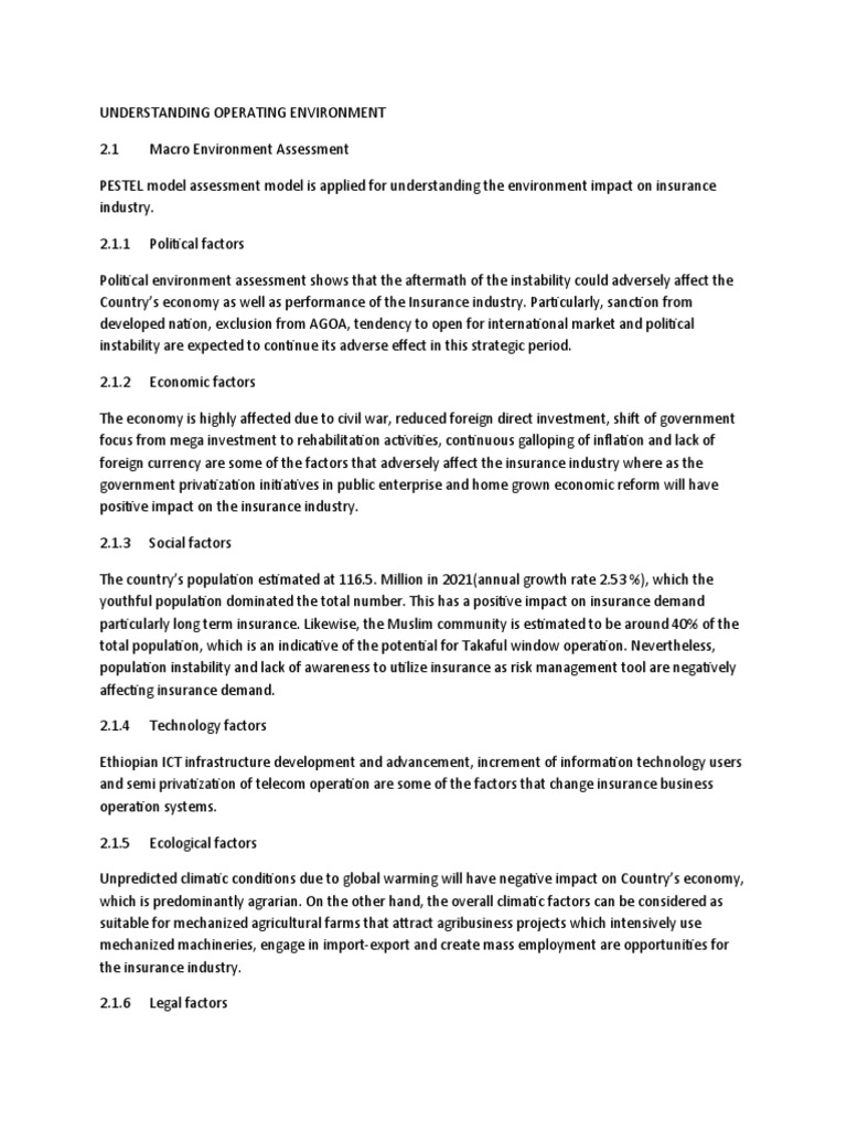 Understanding Operating Environment | PDF | Competitive Advantage ...