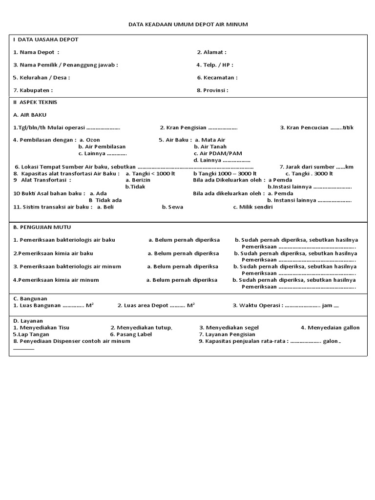 Formulir Damiu | PDF