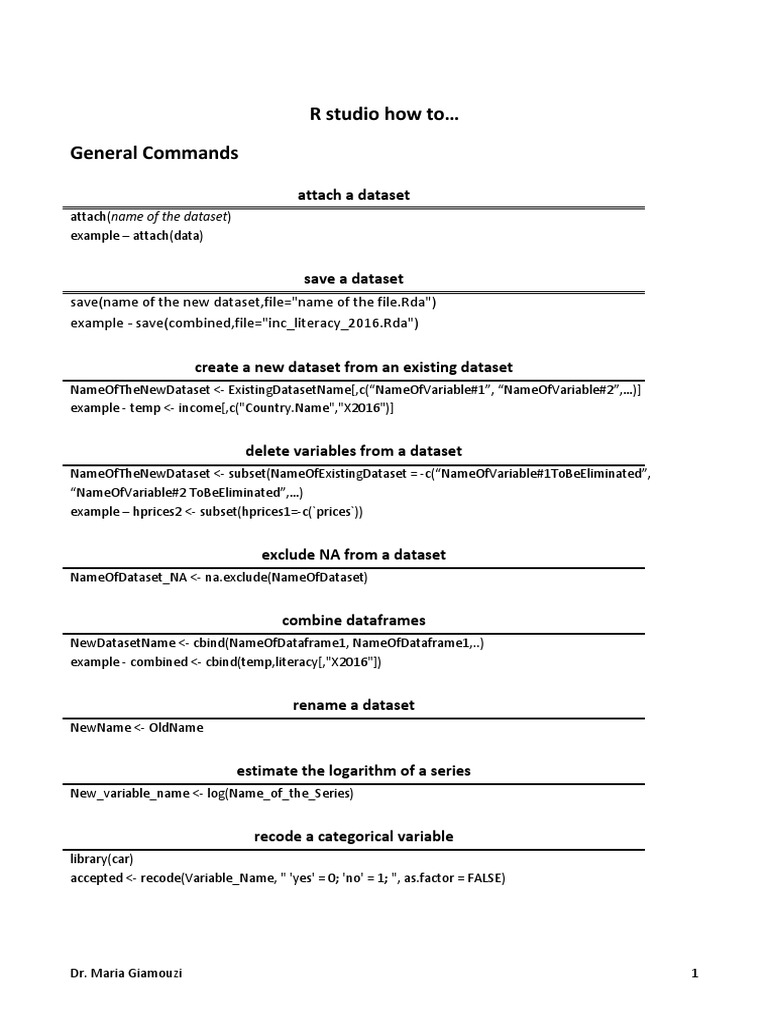 R Studio How To (Panel Data) | PDF