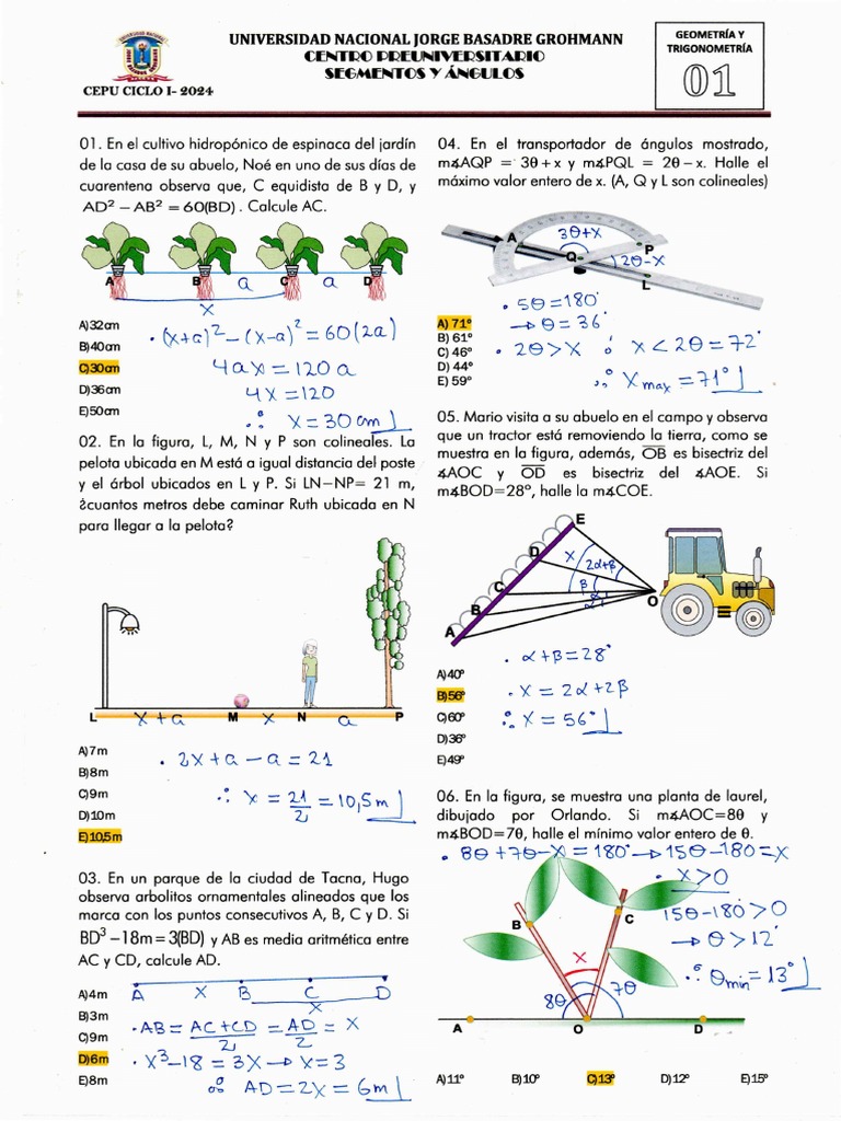 Soluc p01 Segmentos 2024 I | PDF