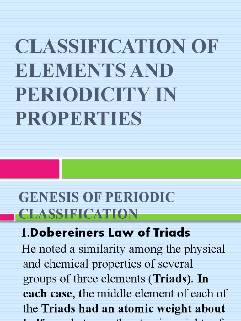 Classification of Elements | PDF | Ion | Periodic Table