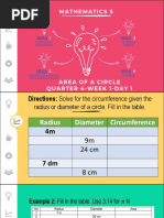 11-Circumference and Area of Circles | PDF | Area | Circle