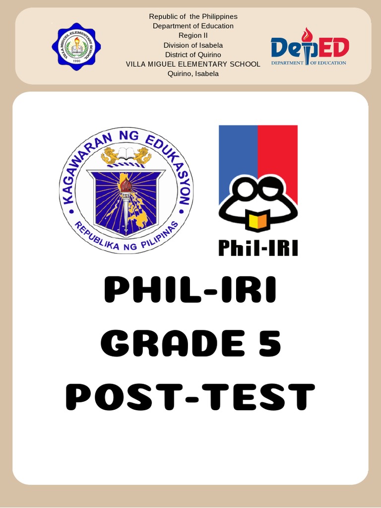 Grade 5 Posttest Phil-Iri Passage | PDF | Stars | Question