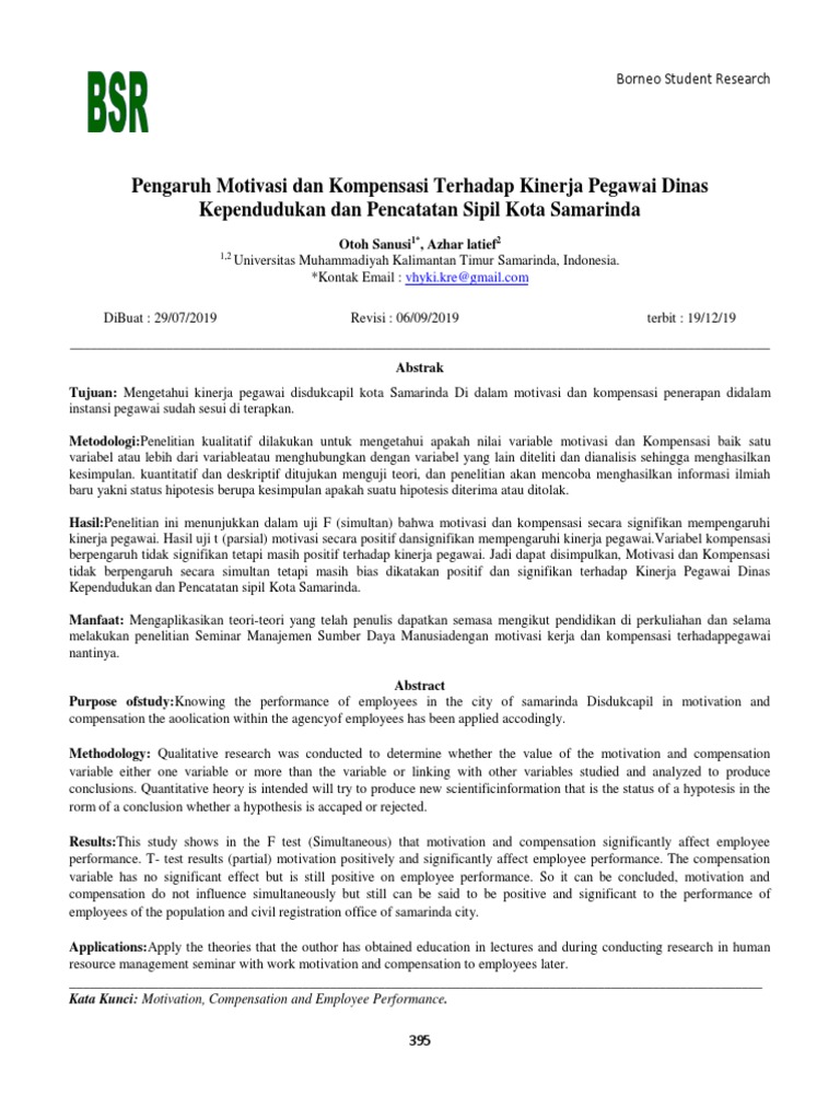 BSR Vol. 1 No. 1 - Otoh Sanusi & Azhar Latief | PDF