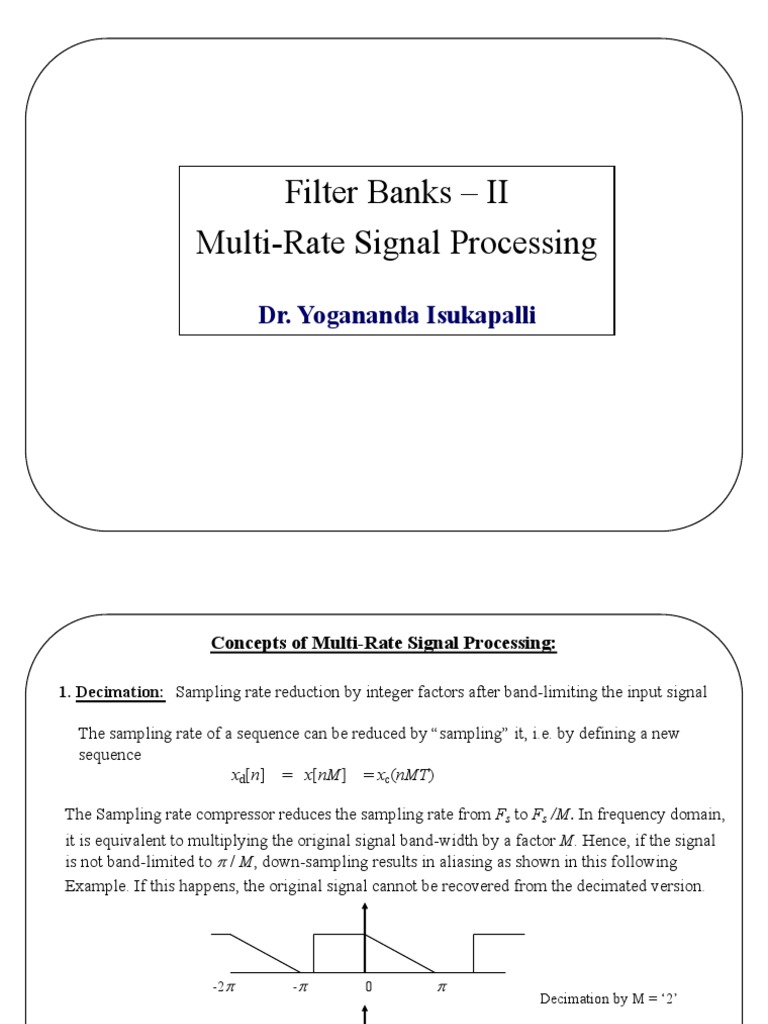 P2 Multi-Rate Signal Processing | PDF | Sampling (Signal Processing) | Filter (Signal Processing)