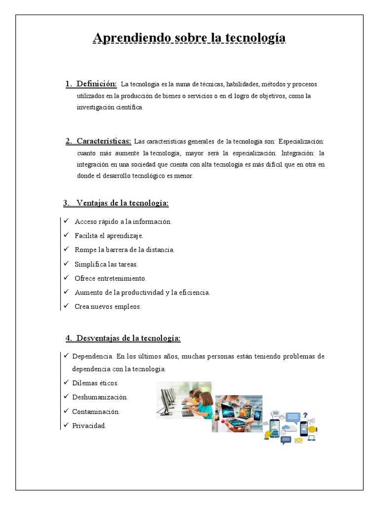 Aprendiendo Sobre La Tecnología - para Combinar | PDF