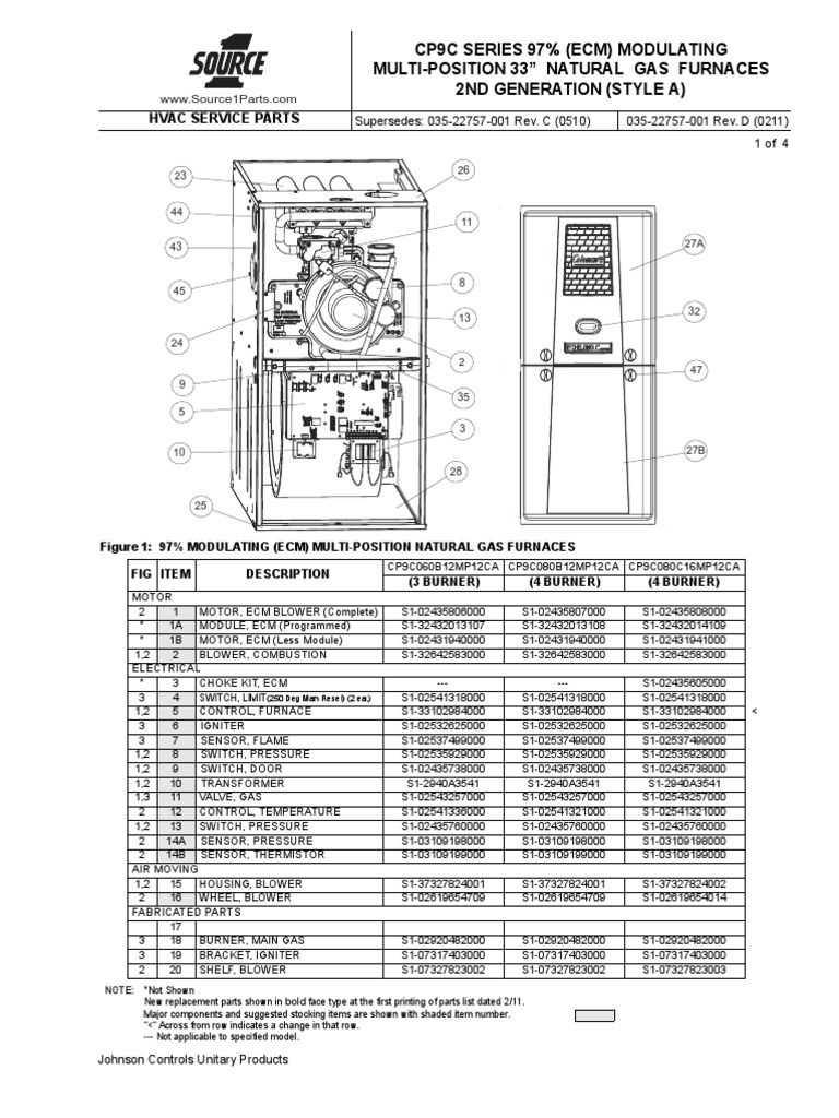 Cp9c Series 97% (Ecm) Modulating Multi-Position 33 ... - UPGNet | PDF ...