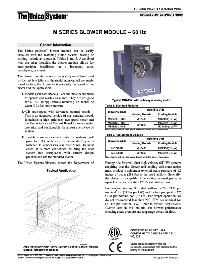 M Series Blower Module - Free Shipping - Heating and Air ... | PDF