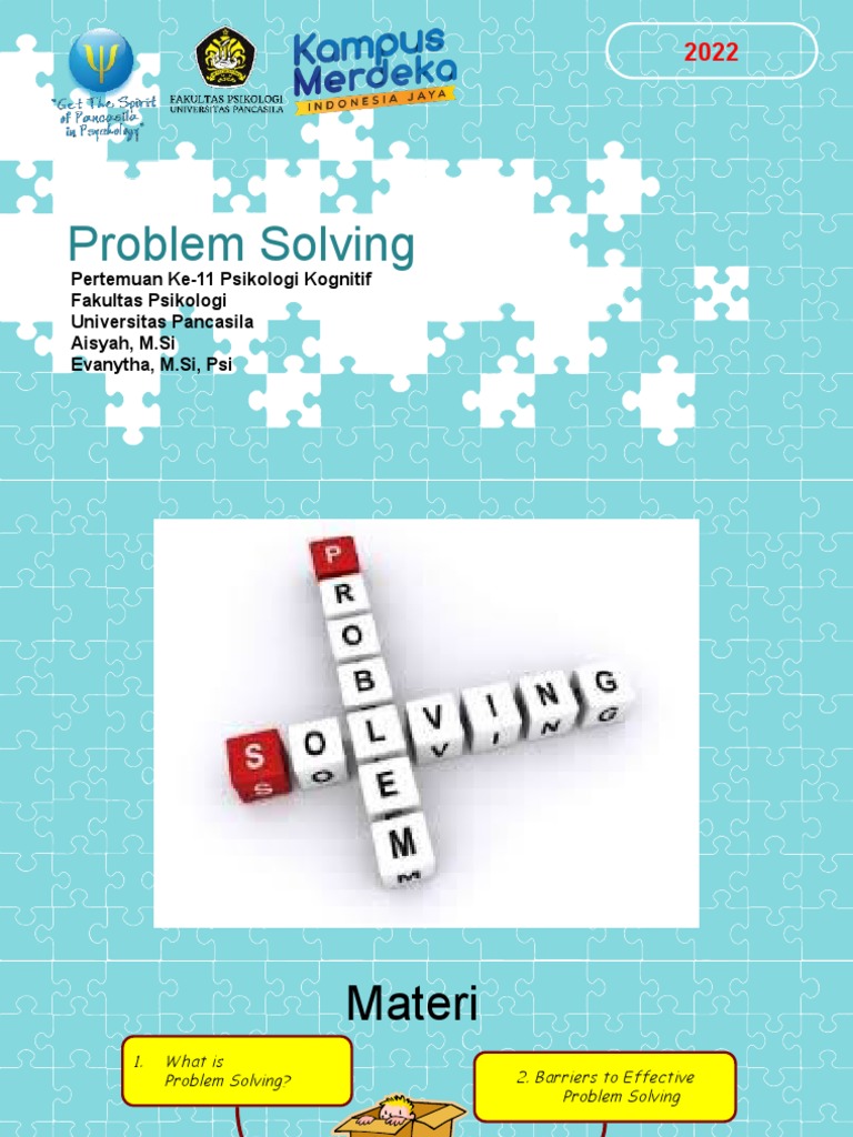 Psikologi Kognitif Problem Solving 2023 | PDF | Pengembangan Diri | Sains & Matematika