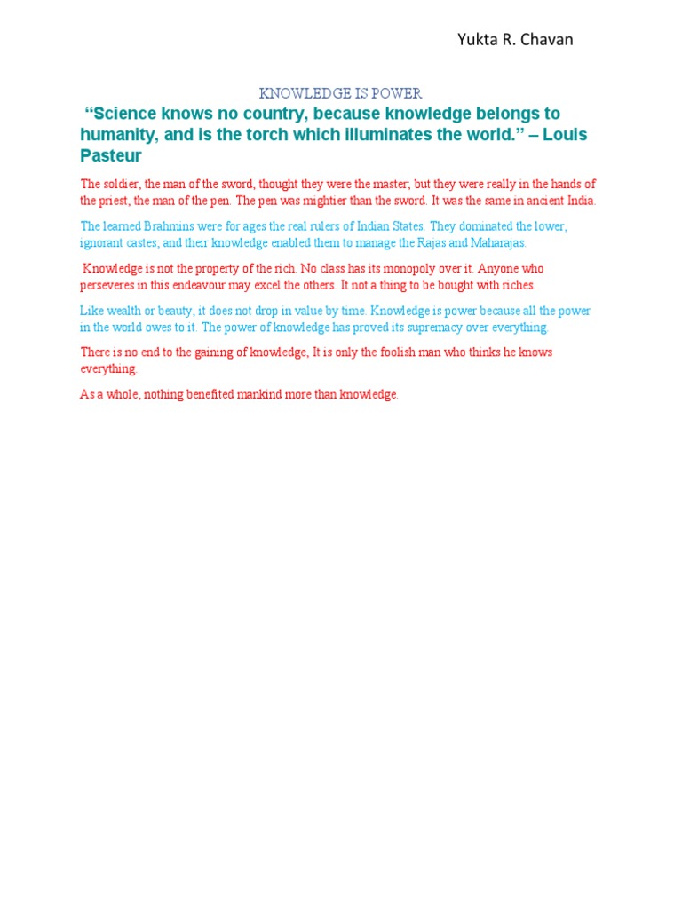 Knowledge Is Power | PDF